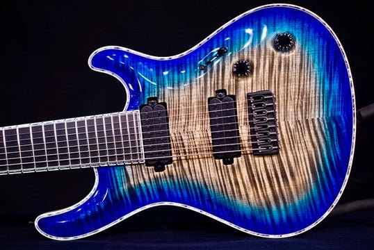 Mayones Regius Core 8 Trans Jeans Black 3 tone blue burst gloss B27 RF