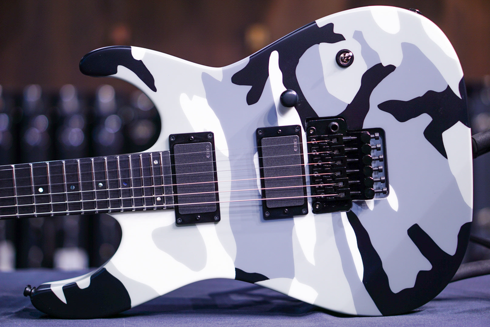 ESP E-II M-II neck thru urban camo ES9652233