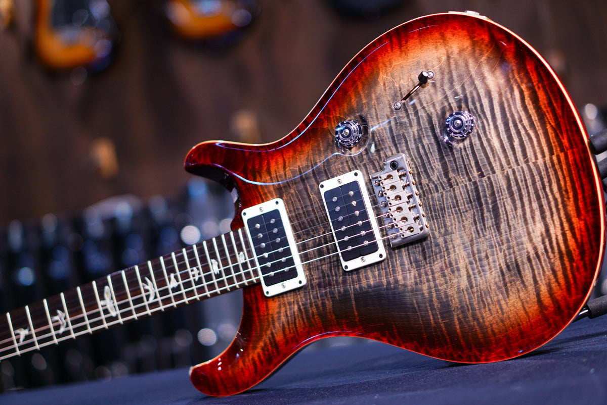 PRS Custom 24 charcoal cherry w stained flame neck 241400