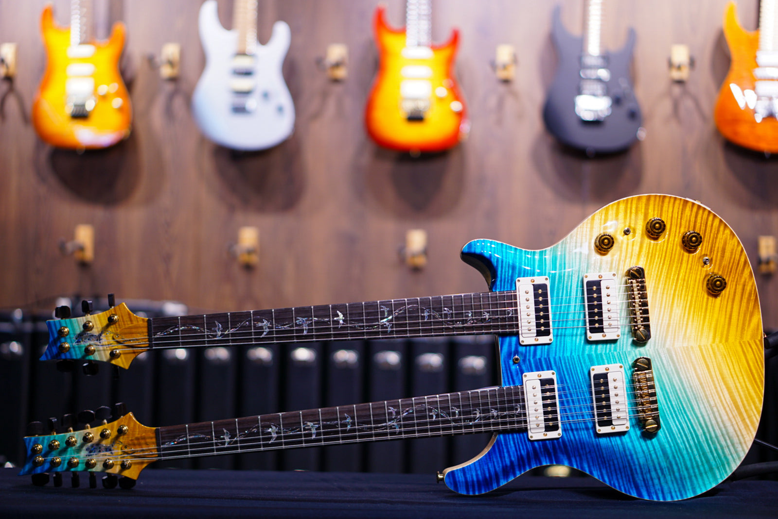 PRS Private Stock Doubleneck Reverse Beach Cross Fade