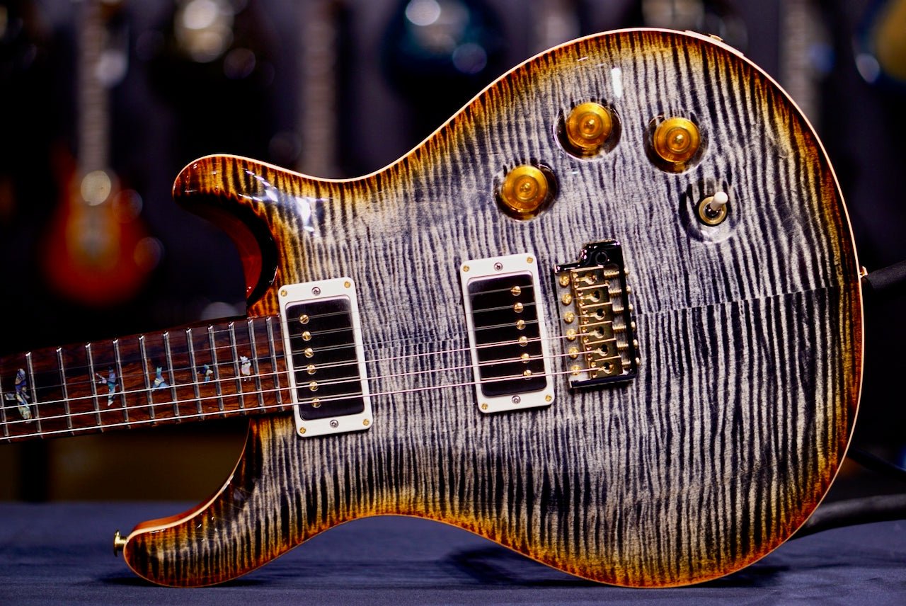 RESERVED PRS DGT Wood Library Burnt Maple Leaf Stain Flame neck 041376