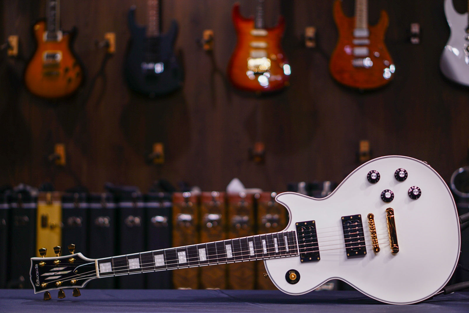 ESP EDWARDS LES PAUL CUSTOM WHITE ED3612223