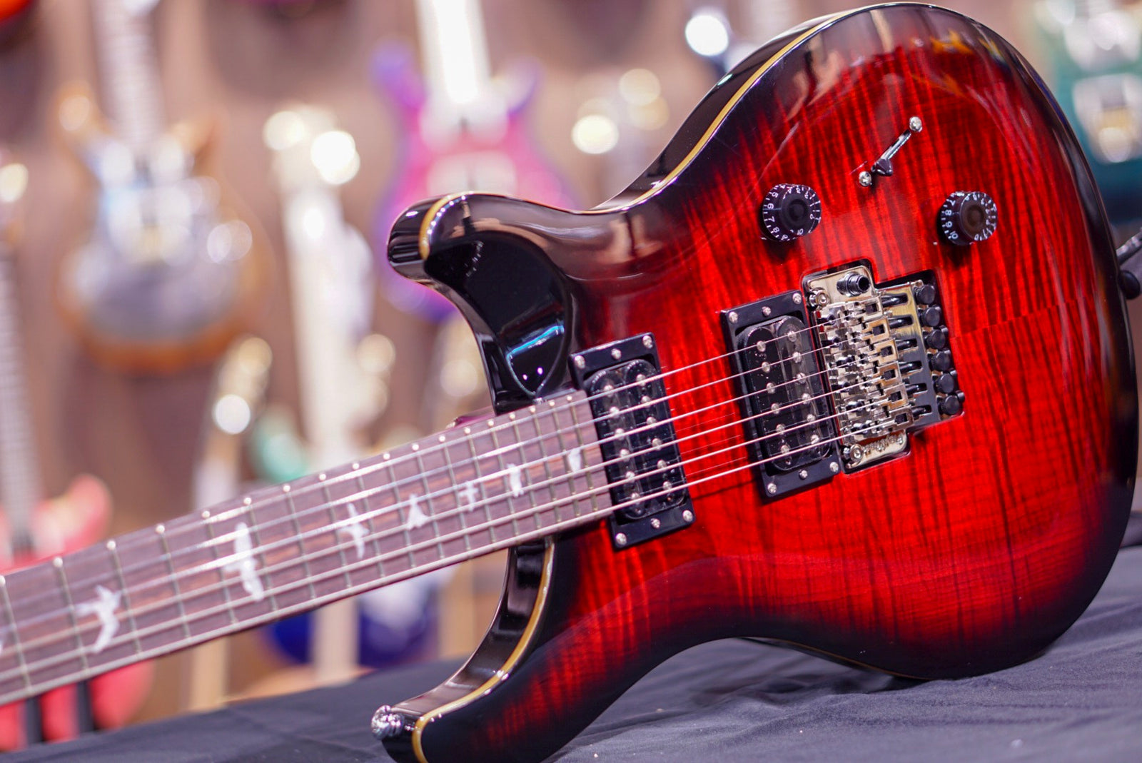 PRS SE Custom 24 Floyd Rose in Fire Red *Dent*