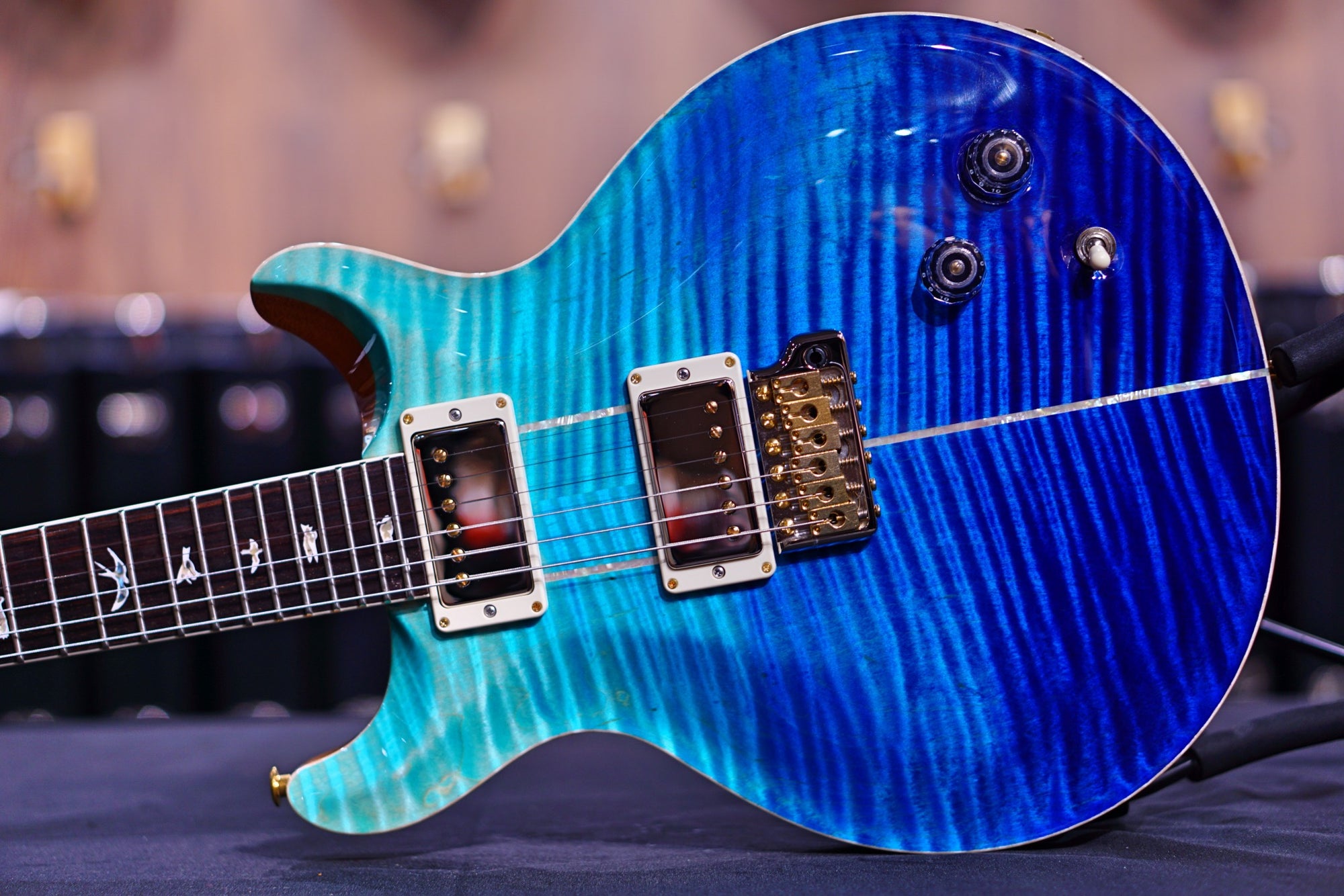 PRS Santana Retro faded blue fade wood library 10 top 0342955
