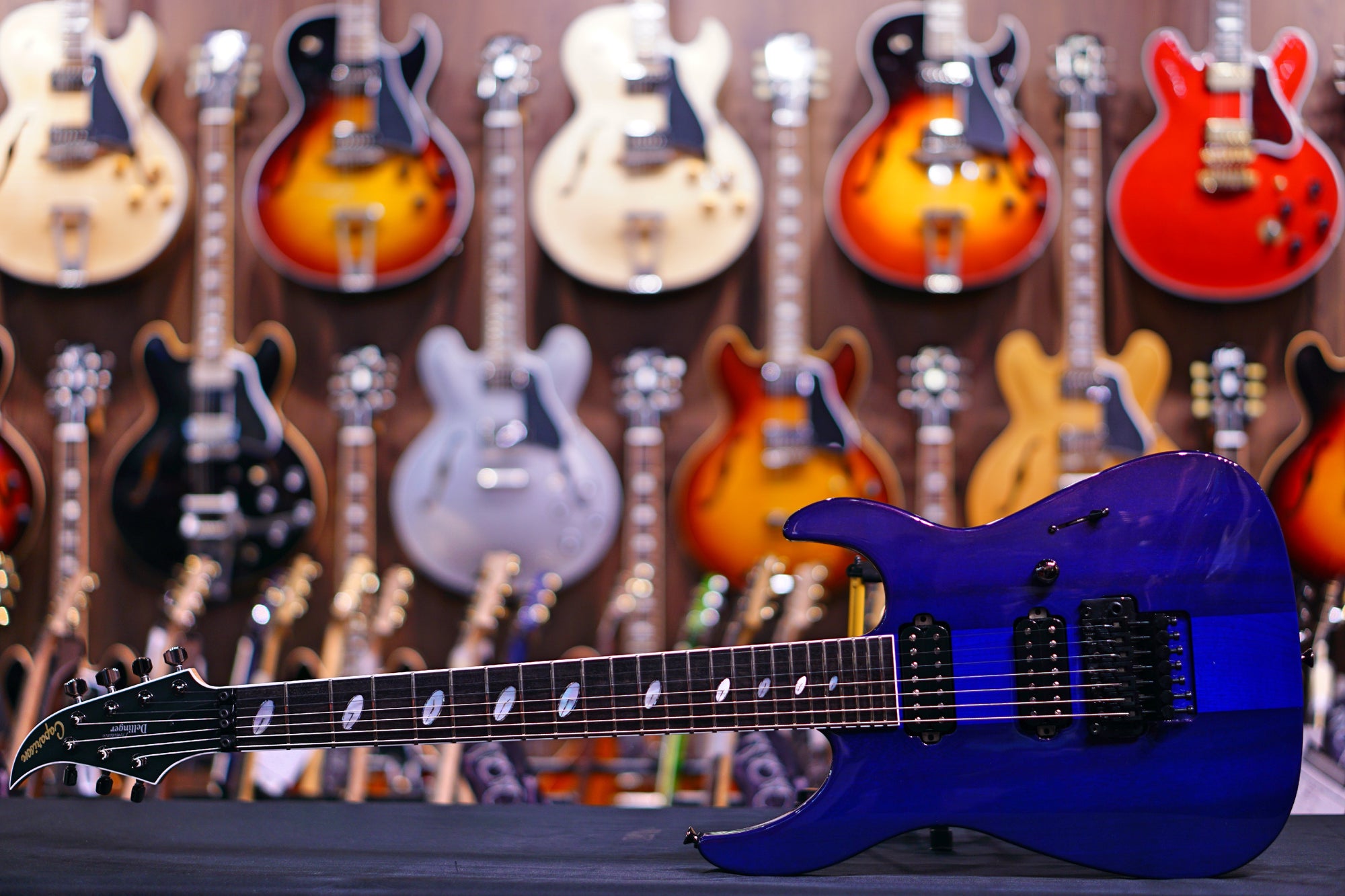 Caparison Dellinger Prominence Trans. Spectrum blue 7 string