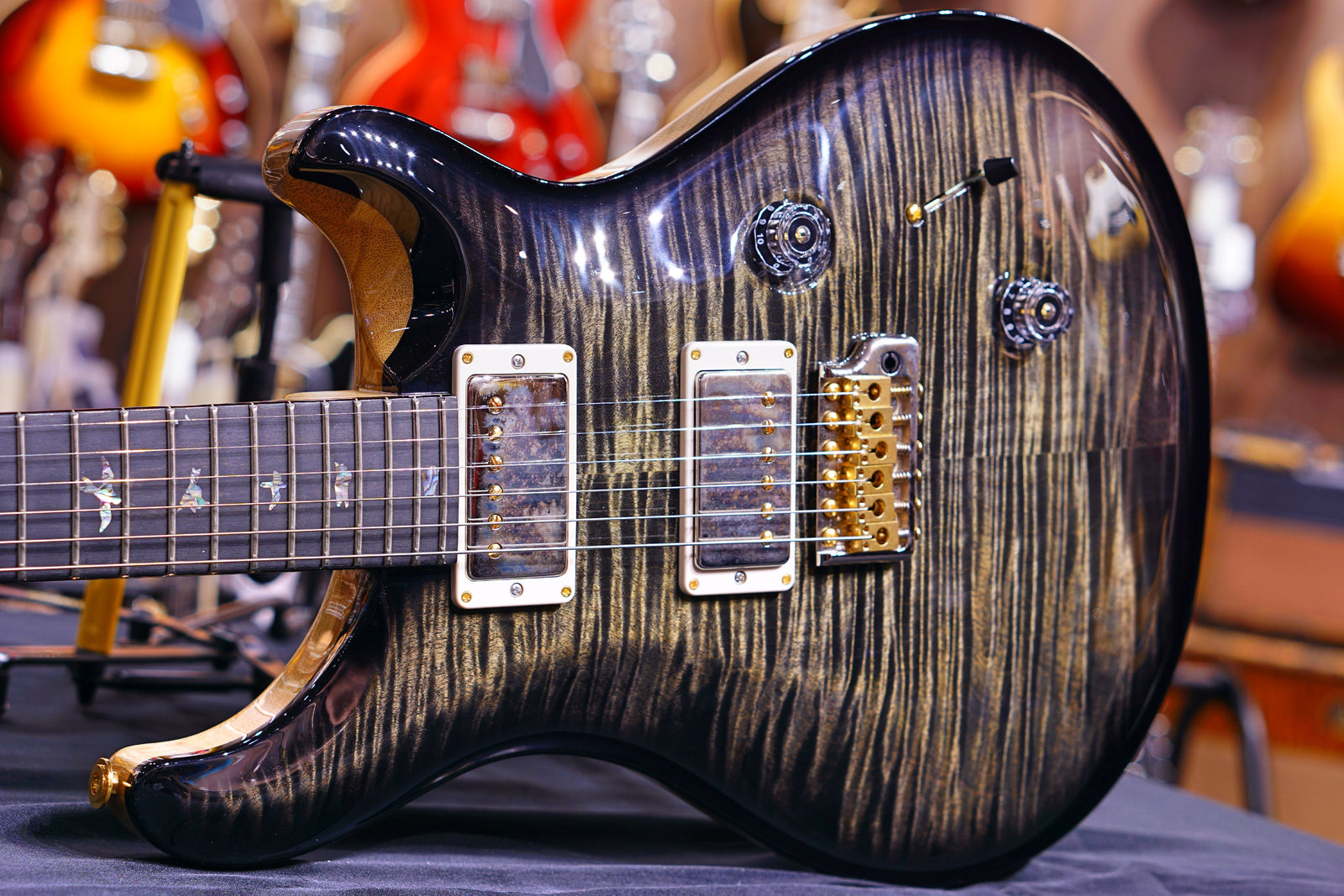 PRS Custom 24 Wood Library Charcoal 10 top 19 0277478
