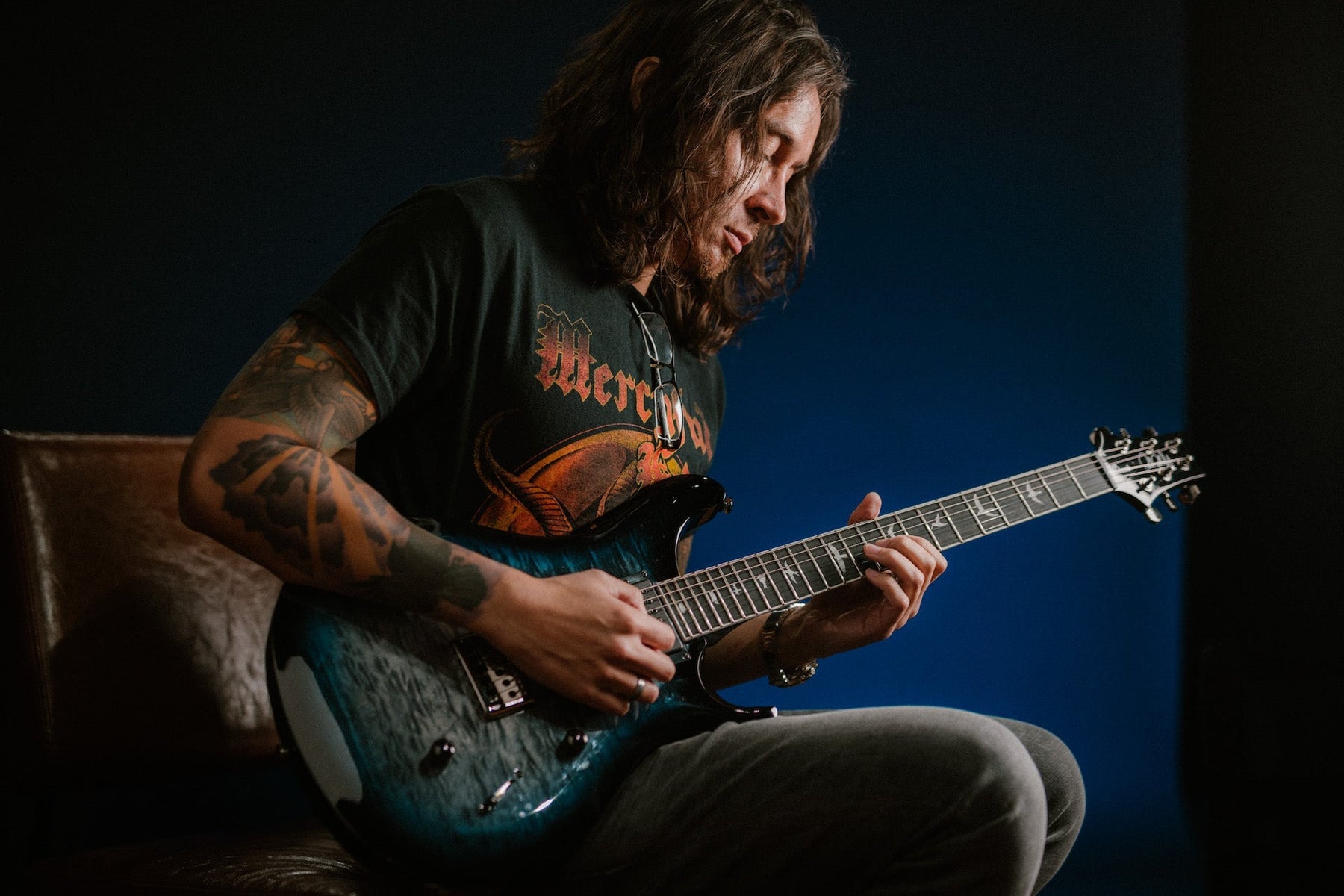 PRS SE Mark Holcomb Holcomb Blue Burst 6 String